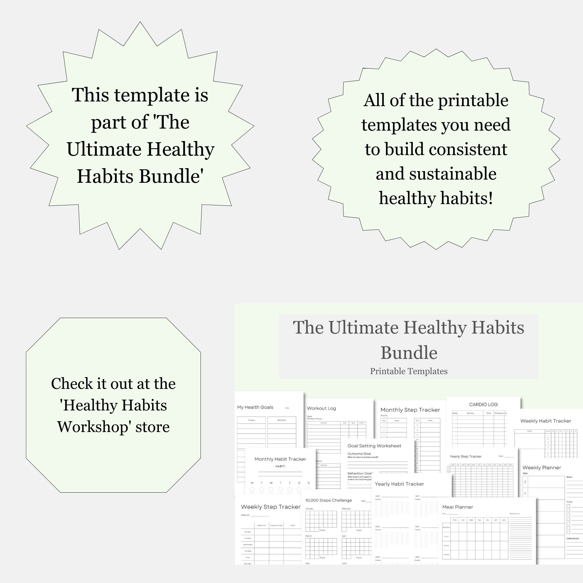 Monthly Step Tracker Printable Template, Step Log, Walking Journal ...