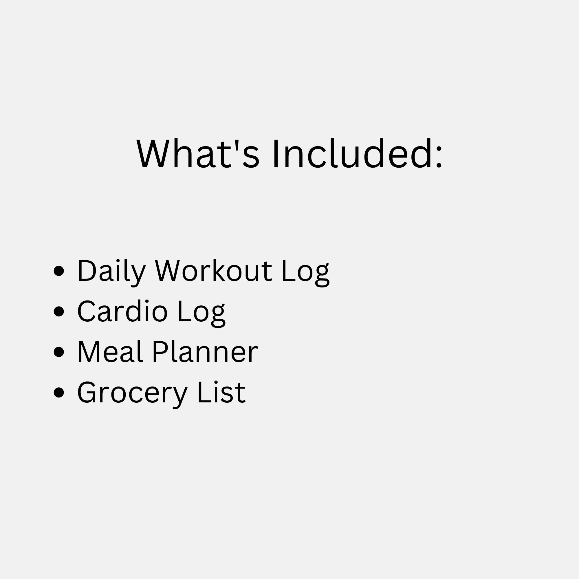 Food and Fitness Printable Template Bundle, Daily Workout Log, Cardio ...