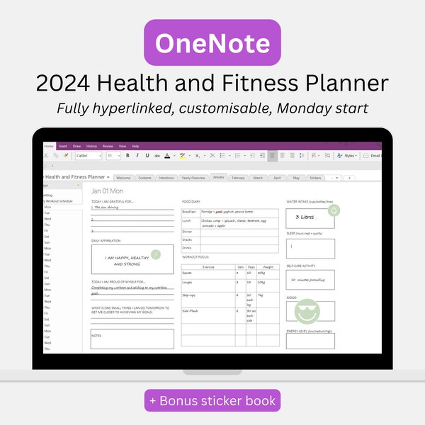 Onenote Template - Etsy