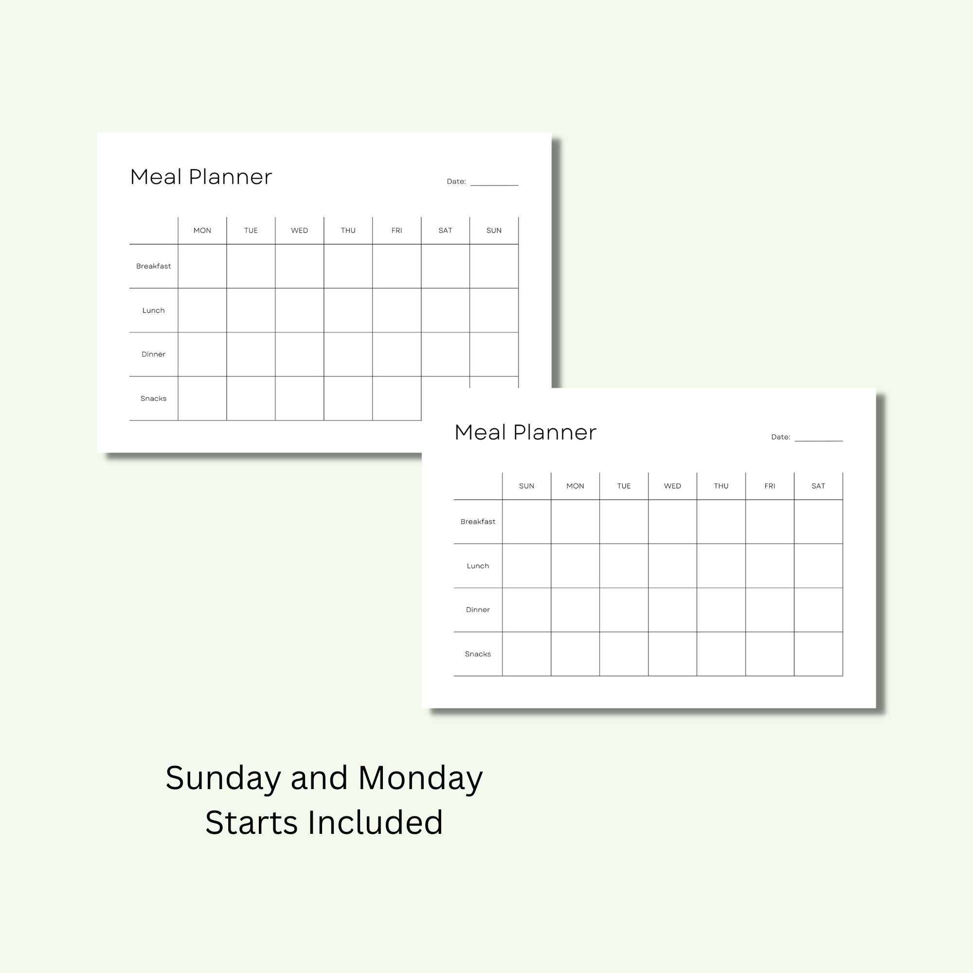 Food and Fitness Printable Template Bundle, Daily Workout Log, Cardio ...