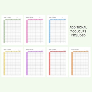 Six Month Step Tracker Printable Template, Step Log, Daily Step Chart ...