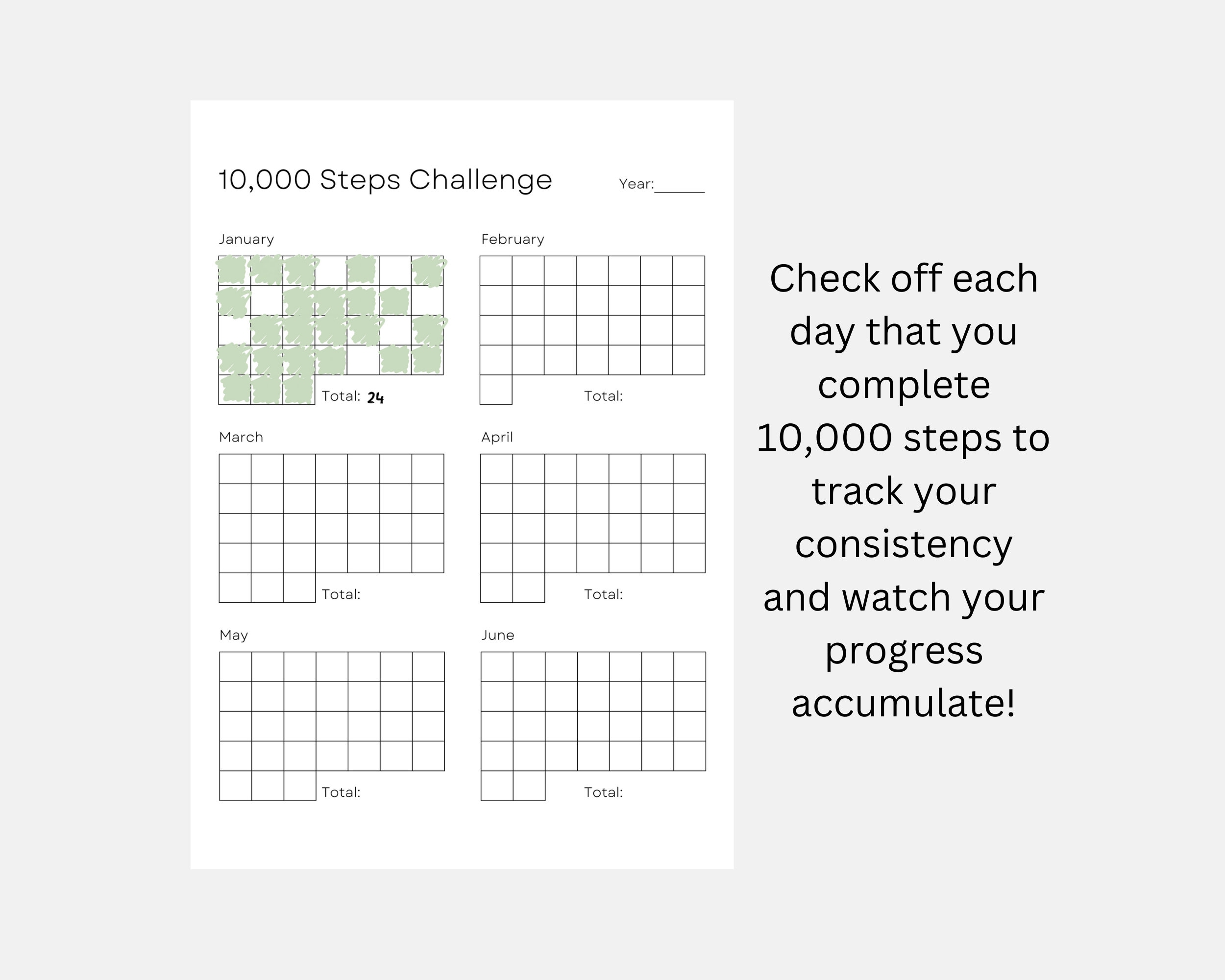 10000 Step Challenge Printable Editable Template, Step Tracker, Walking ...