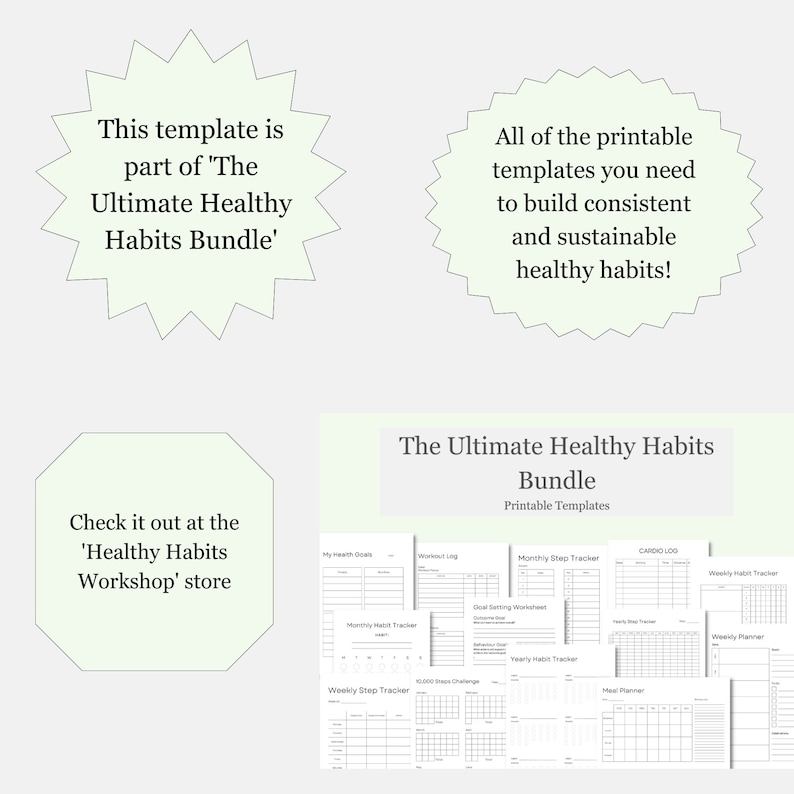 Weekly Step Tracker Printable Template, Step Log, Walking Journal ...