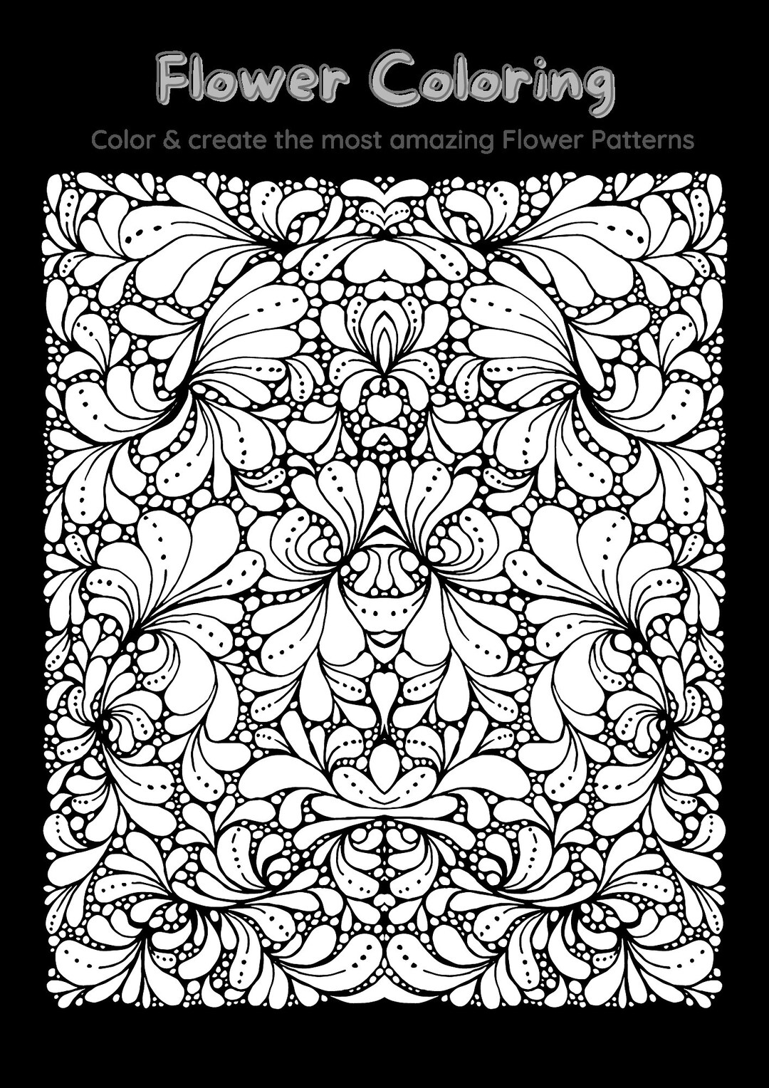 Blooming Bliss: Floral Fantasies Coloring Pages - Etsy