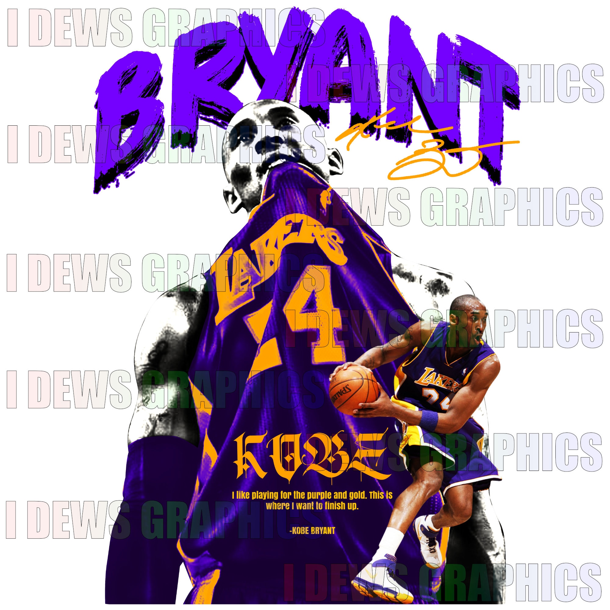 Kobe Bryant Design, Instant Download - Etsy