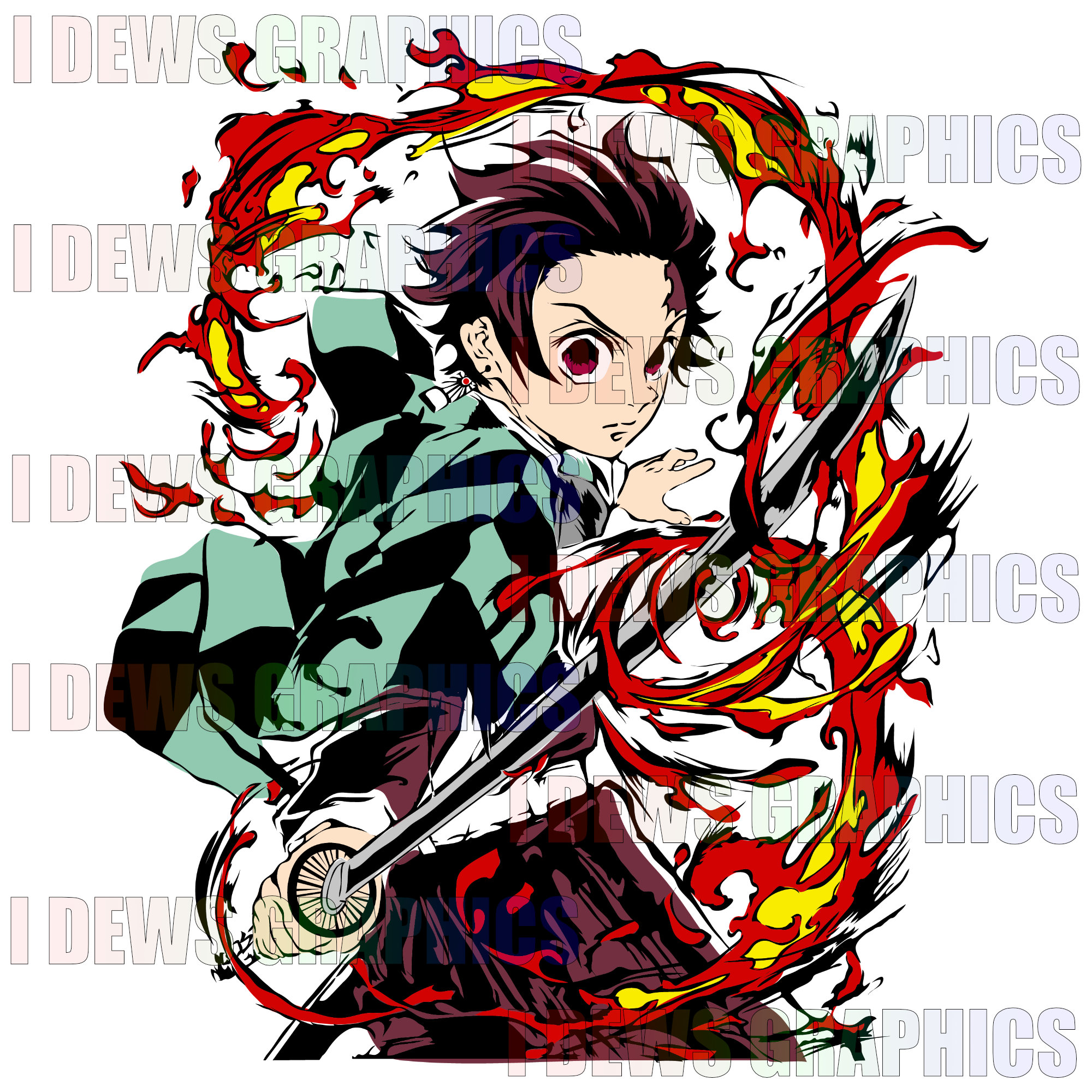 Demon Slayer Design, Instant Download, Editable File - Etsy Canada