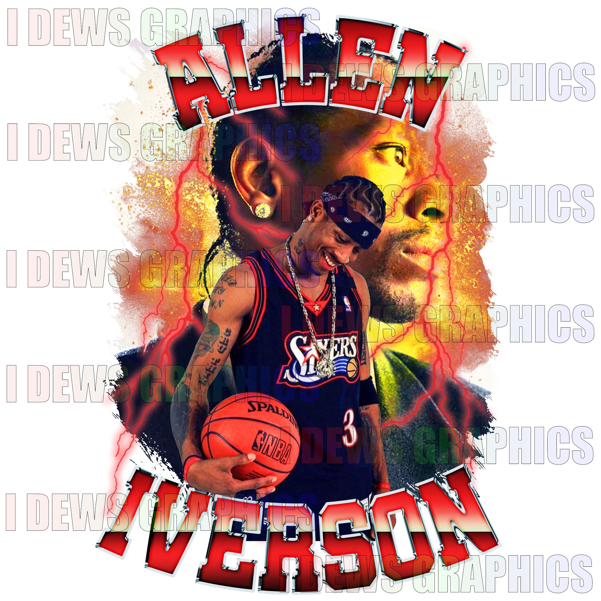 Allen Iverson Designs , Instant Download - Etsy