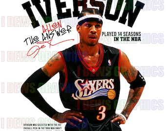 Allen Iverson Design PNG Digital Instant Download - Etsy