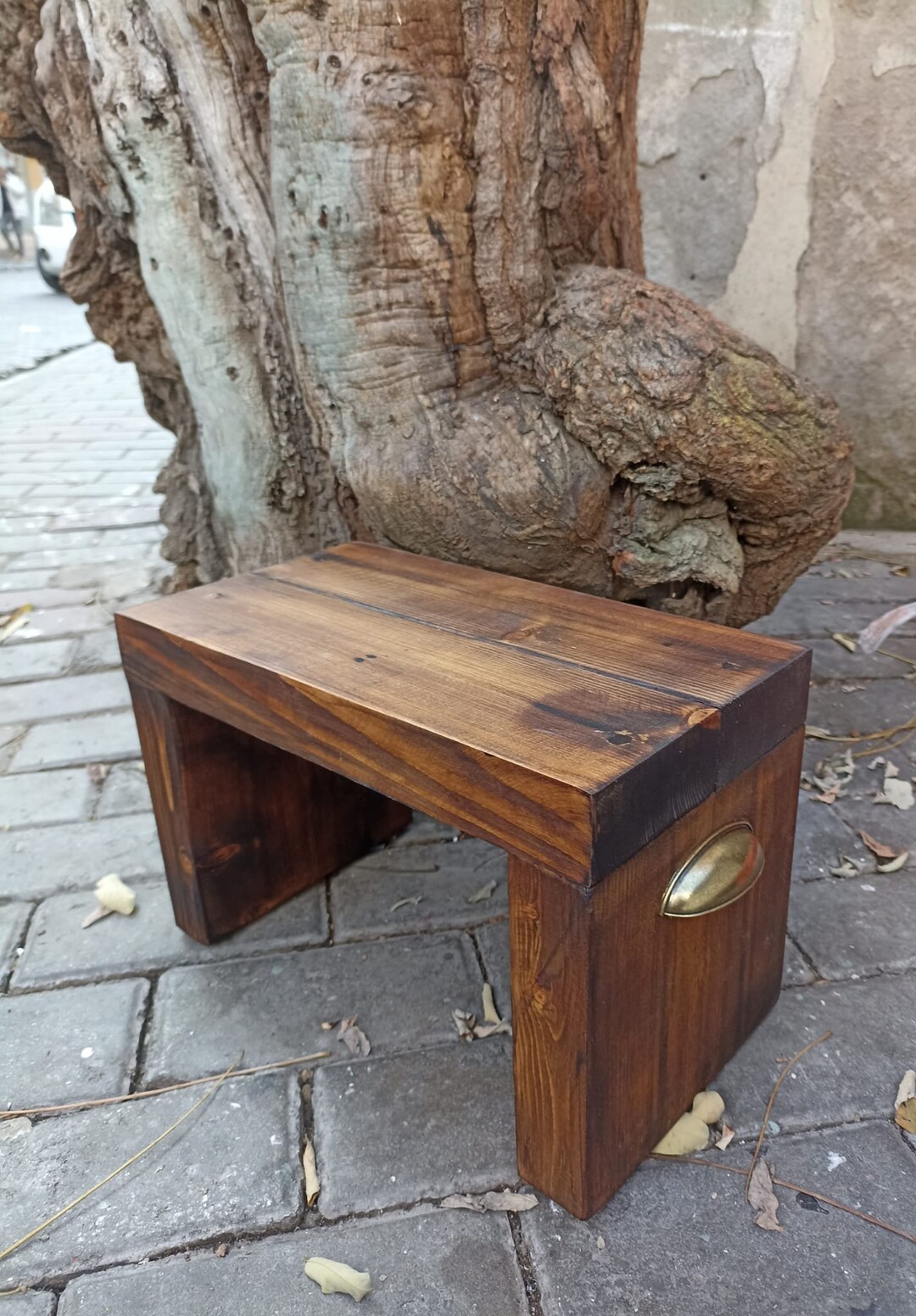 Wooden Step Stool, Rustic Wooden Stool, Kitchen Step Stool, Bathroom ...