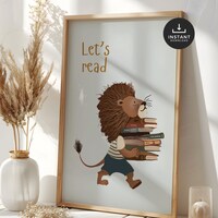 Cool Kids Read Books, Digital Download Poster, Kids Book Wall Art ...