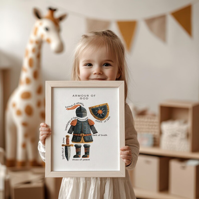 Armour of God Kids Print, Christian Playroom, Homeschool, Nursery ...