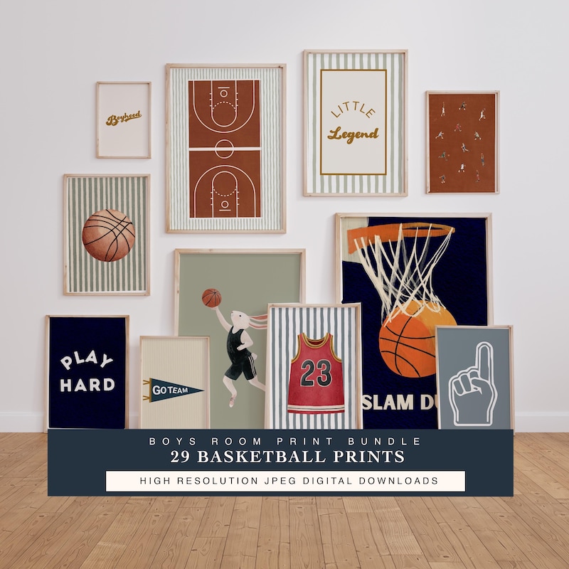 Basketball Wall Art - Etsy New Zealand