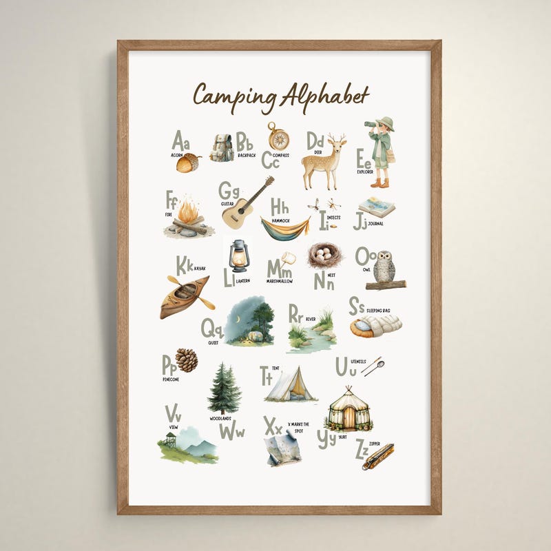 Camping Alphabet - Etsy