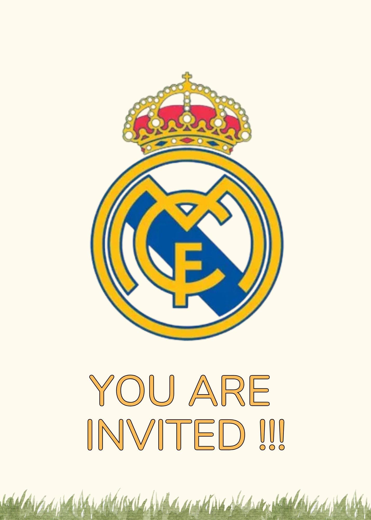 Real Madrid Soccer Birthday Invitation, Editable Boys Printable Invite ...
