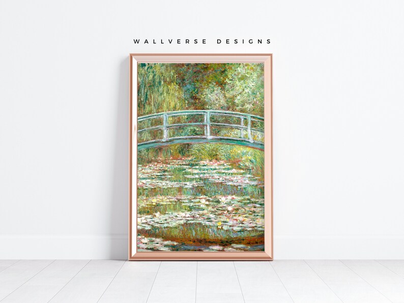 Printable Claude Monet Bridge Over a Pond of Water Lilies Impressionism ...