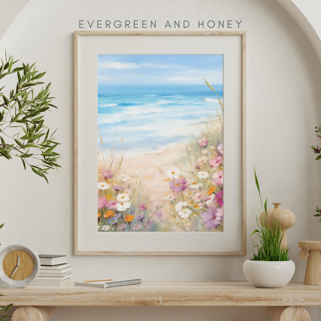 Vintage Beach Scene Printable Art Digital Download - Etsy