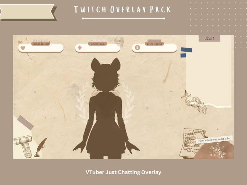 Dark Academia Twitch Pack Animated Scenes Streamer Pack - Etsy