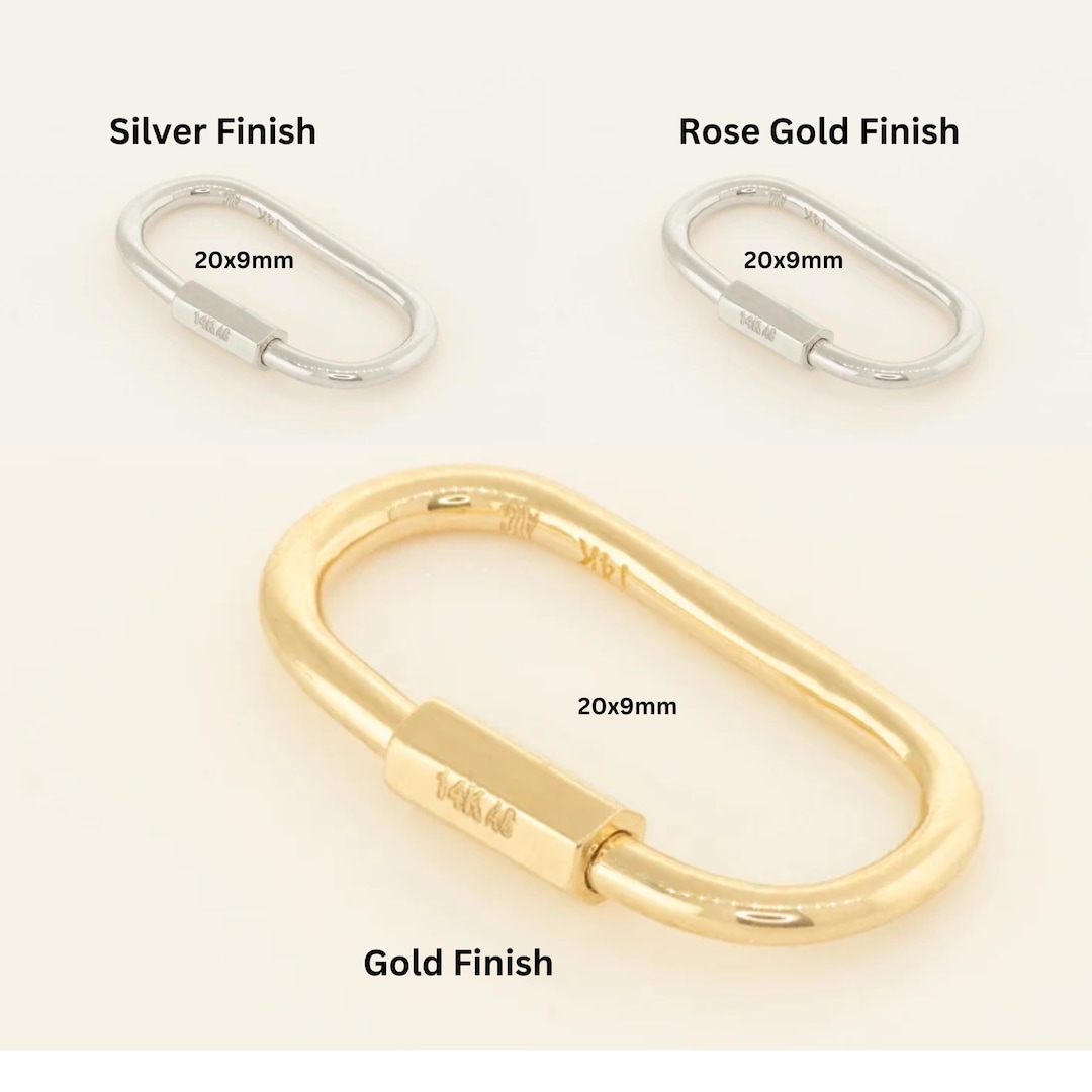 925 Silver Carabiner Lock Carabiner Pendant Enhance Durable - Etsy