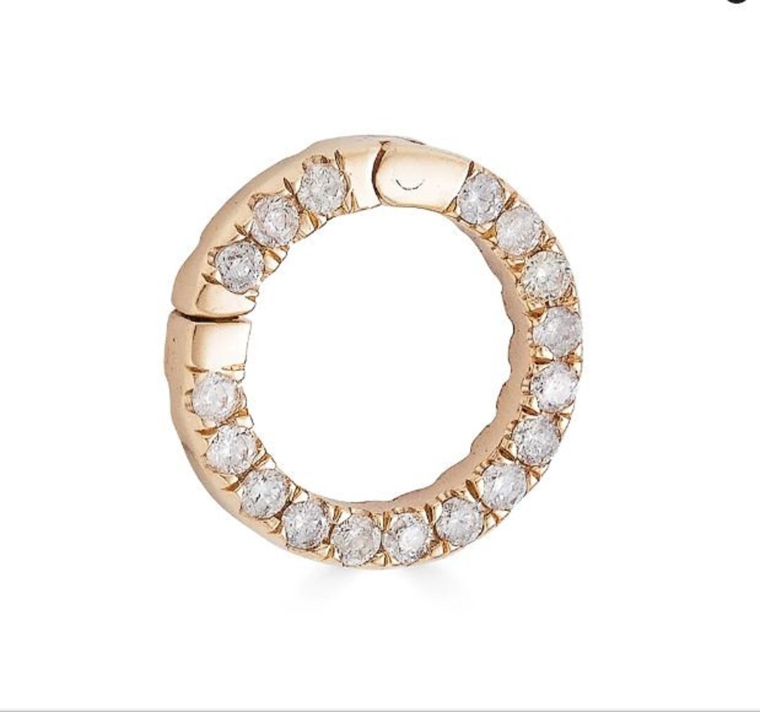 Charm Openable Lock Clasp 14k Gold Pendant Moissanite Diamond Pendant ...