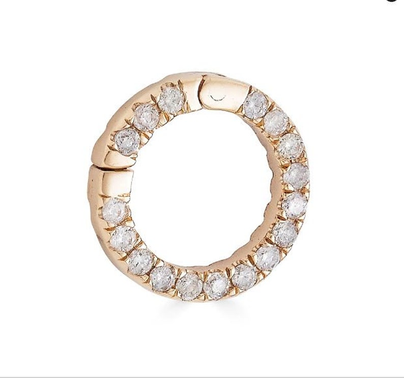 Charm Openable Lock Clasp 14k Gold Pendant Moissanite Diamond Pendant ...