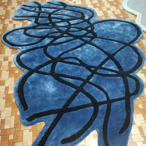 Abstract Shaped Rug - Etsy