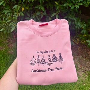 T.S 'in My Heart is A Christmas Tree Farm' Embroidered - Etsy