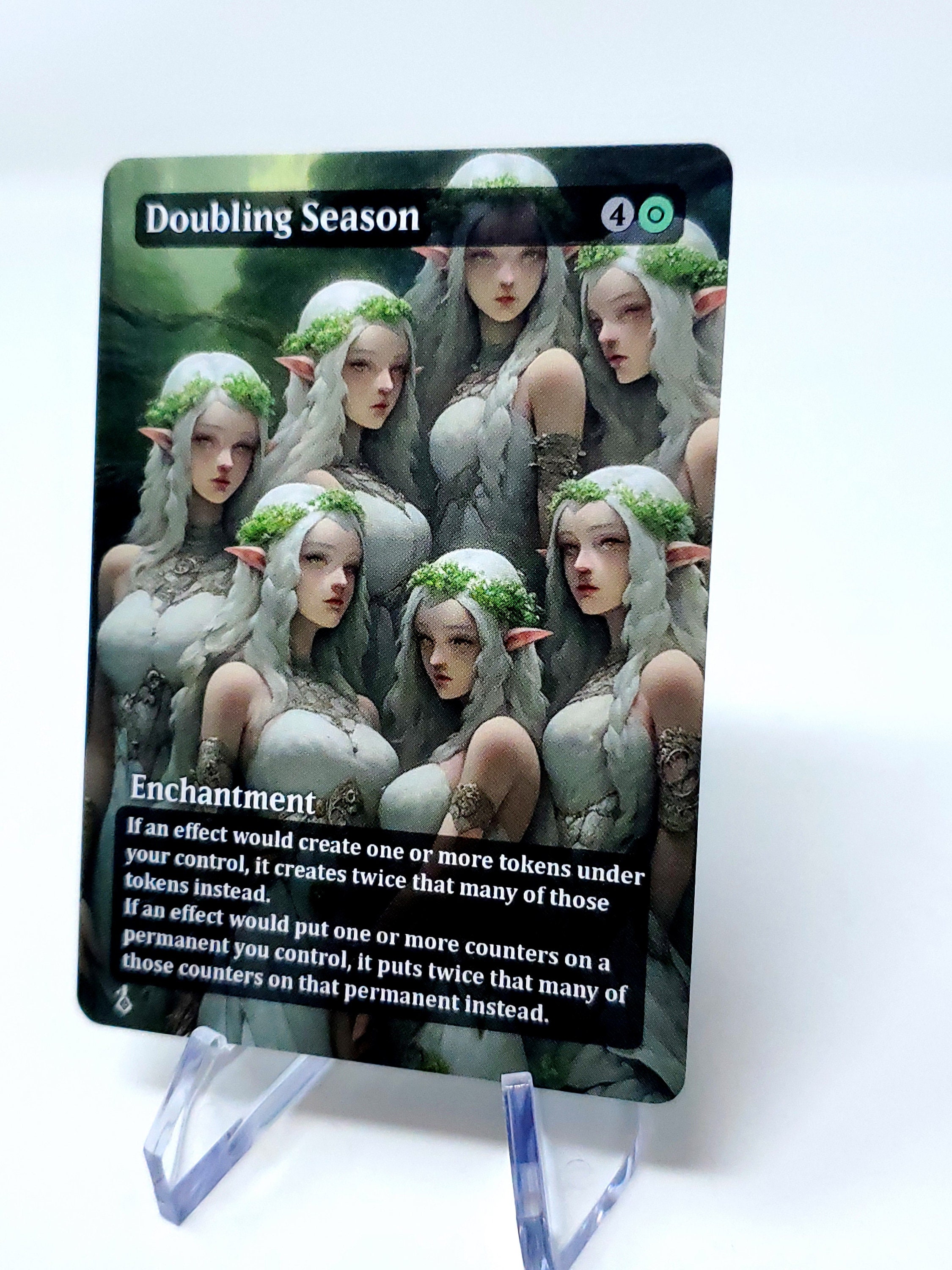 Doubling Season - Gorgeous Alternate Full Custom Art - Green Elves - Etsy