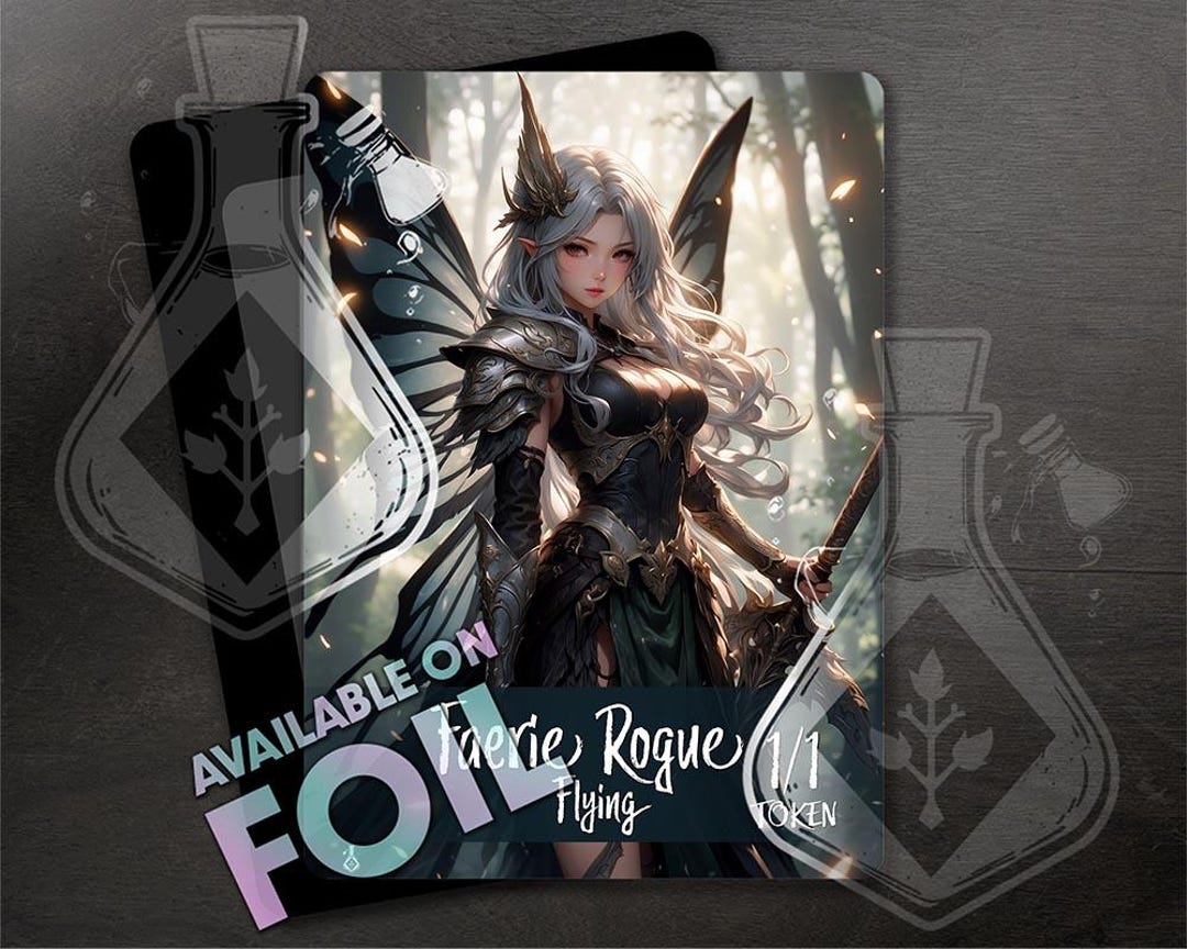 Faerie Rogue TOKEN With Flying Full Custom Art Wings Charming Faerie ...