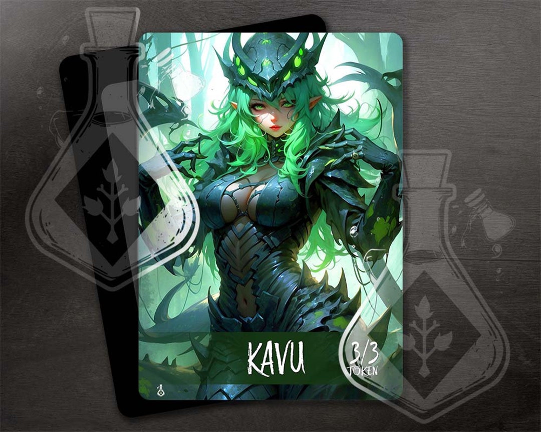 KAVU - Token for TCG - Full Custom Art - Amazing Kavu Anime Waifu With ...