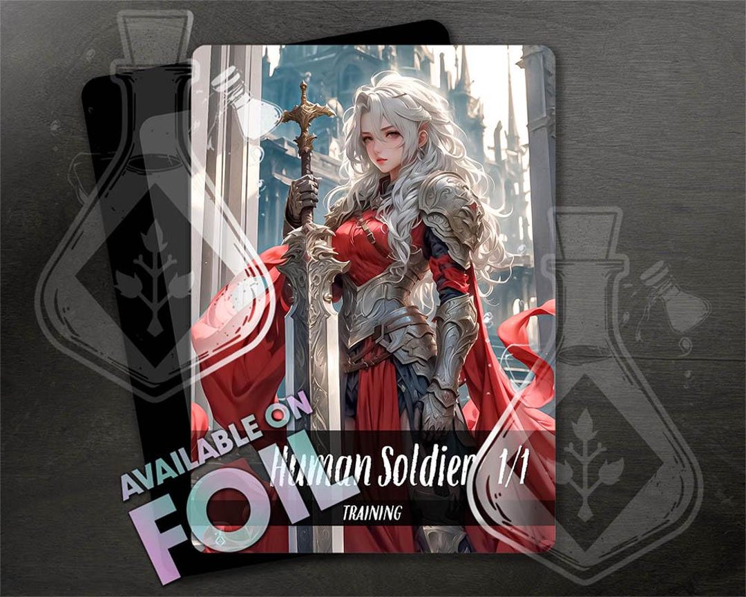 Human Soldier TOKEN 1/1 - Gorgeous Full Custom Art - Anime Waifu ...