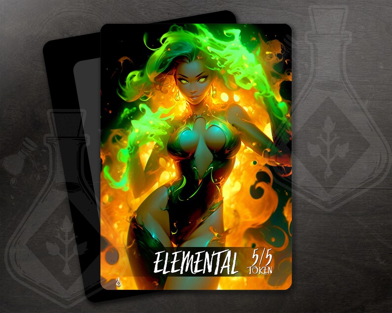 Elemental Token 5/5 for TCG Full Custom Art Pretty - Etsy