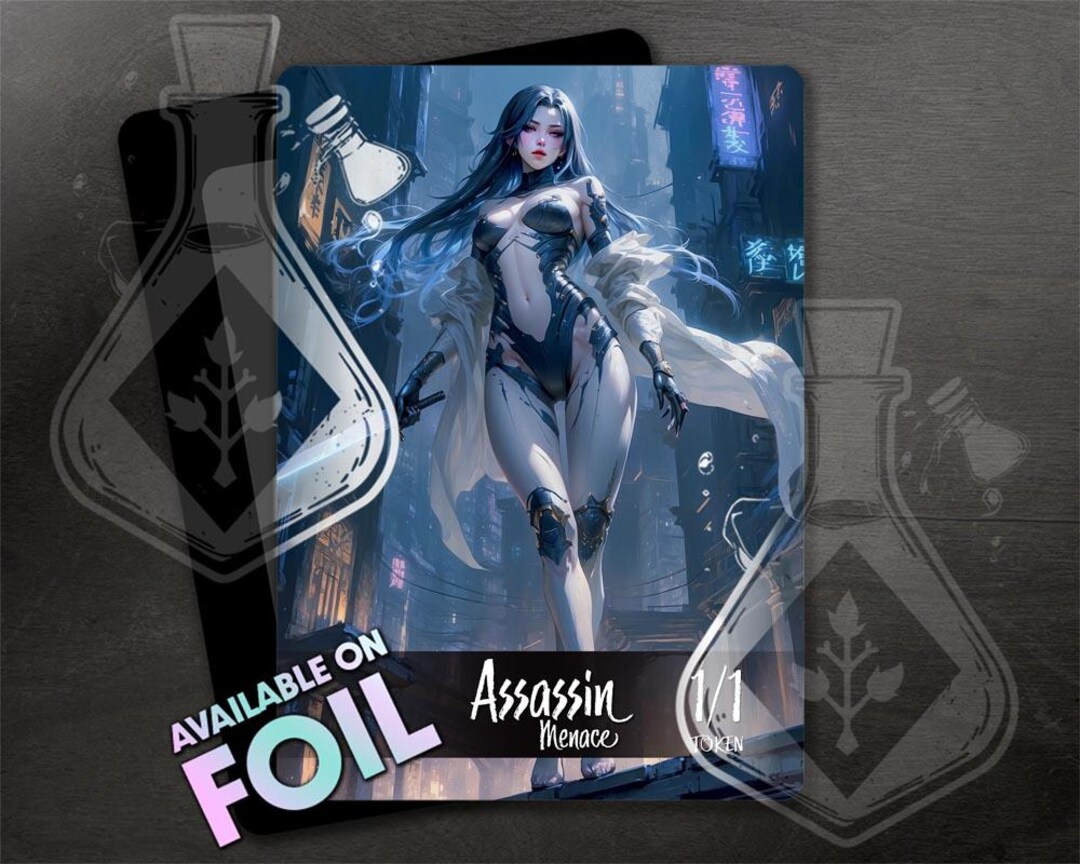 ASSASSIN TOKEN - Full Custom Art - Anime Waifu Token - Alluring Slayer ...