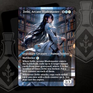 Zethi, Arcane Blademaster Gorgeous Alternate Full Custom Art Enchanting Blade Expert: Alluring ...