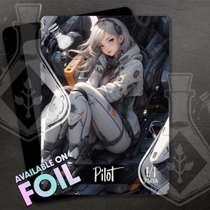 PILOT Token for TCG - Full Custom Art - Anime Waifu - Stunning Pilot of ...