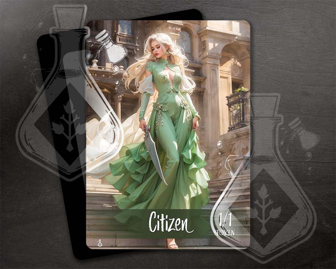 Citizen Token for TCG - Full Custom Art - Red - Waifu Anime ...