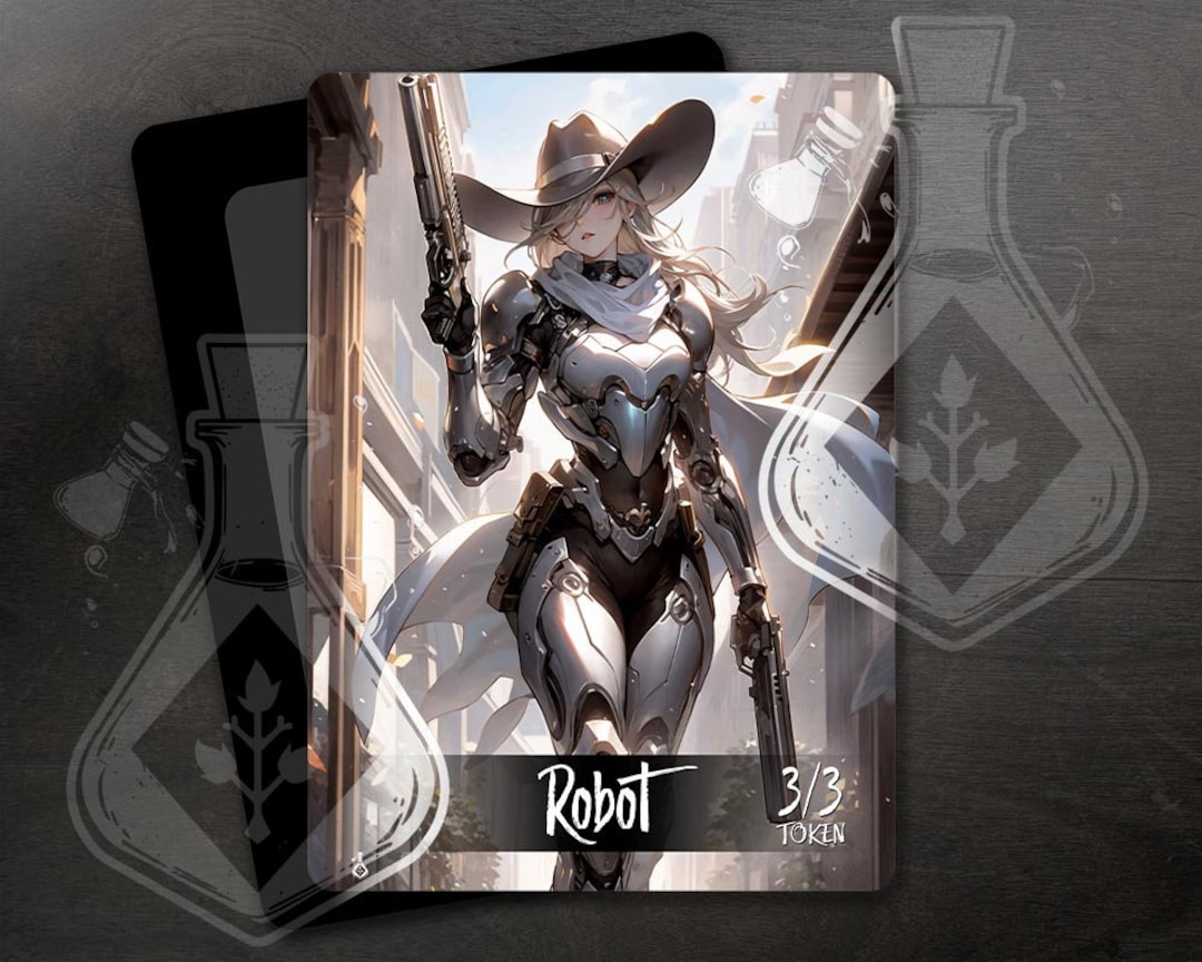 Robot Token for TCG - Full Custom Art - Anime Waifu - Sleek Robot ...