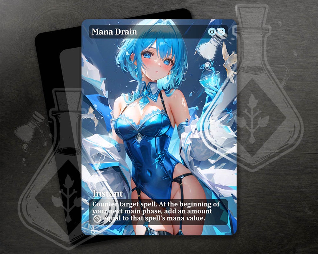 Mana Drain - Amazing Alternate Full Custom Art - Gorgeous Waifu Mage - Etsy