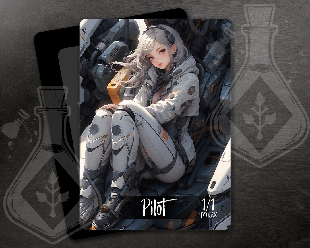 PILOT Token for TCG Full Custom Art Anime Waifu Stunning Pilot of Mechs ...