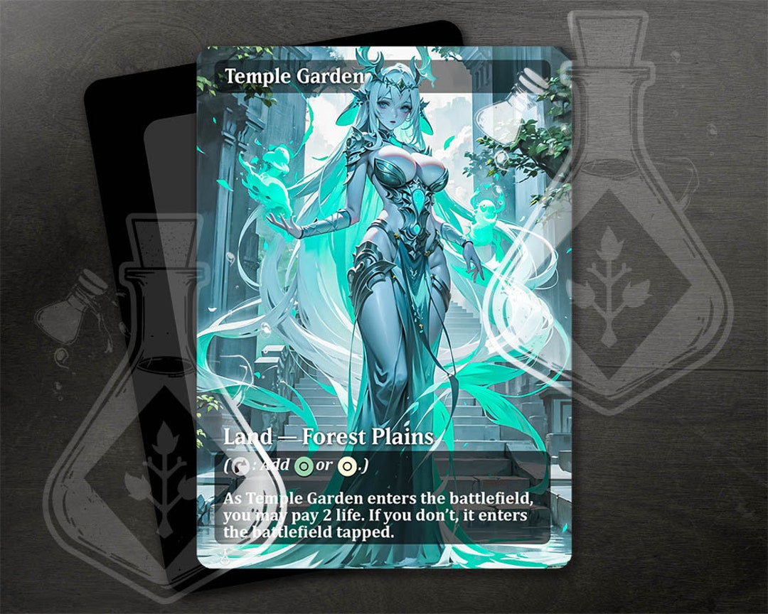 Temple Garden - Gorgeous Alternate Full Custom Art - Pretty Elf Mage ...