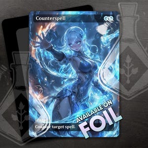 Counterspell Gorgeous Alternate Full Custom Art Blue Mage Enchanting Sorceress: Warden of Mystic ...