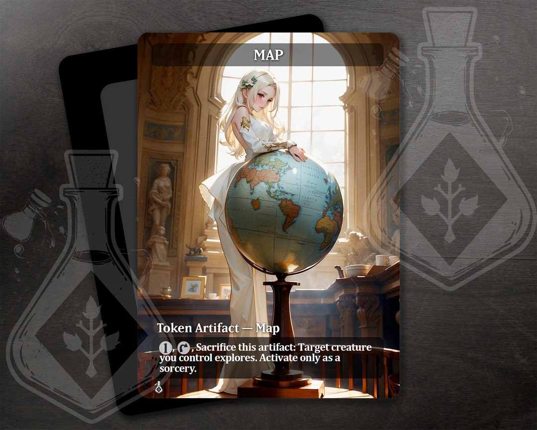 MAP Token for TCG - Full Custom Art - Waifu Global Visionary: Woman's ...