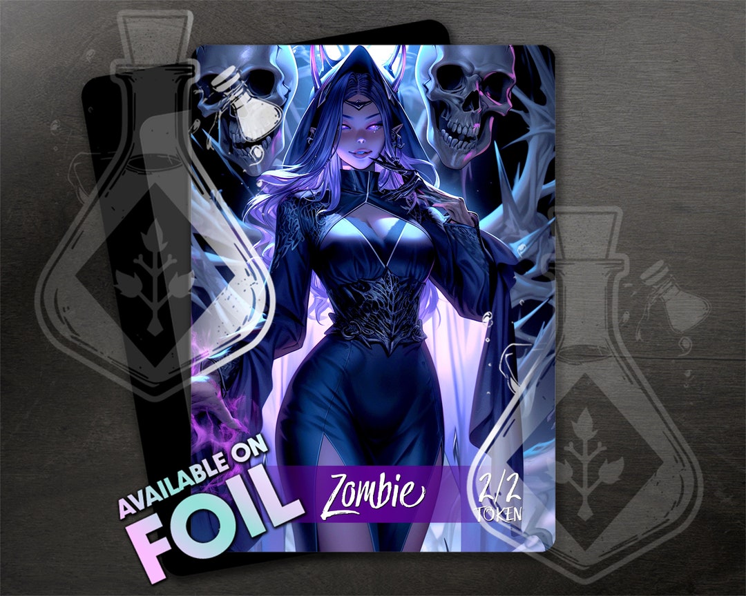 Zombie Token for TCG - Full Custom Art - Zombie Queen - Etsy