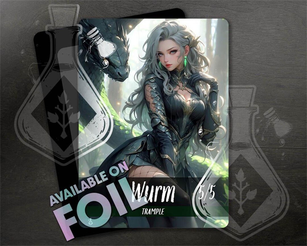 WURM With Trample TOKEN 5/5 - Gorgeous Full Custom Art - Anime Waifu ...