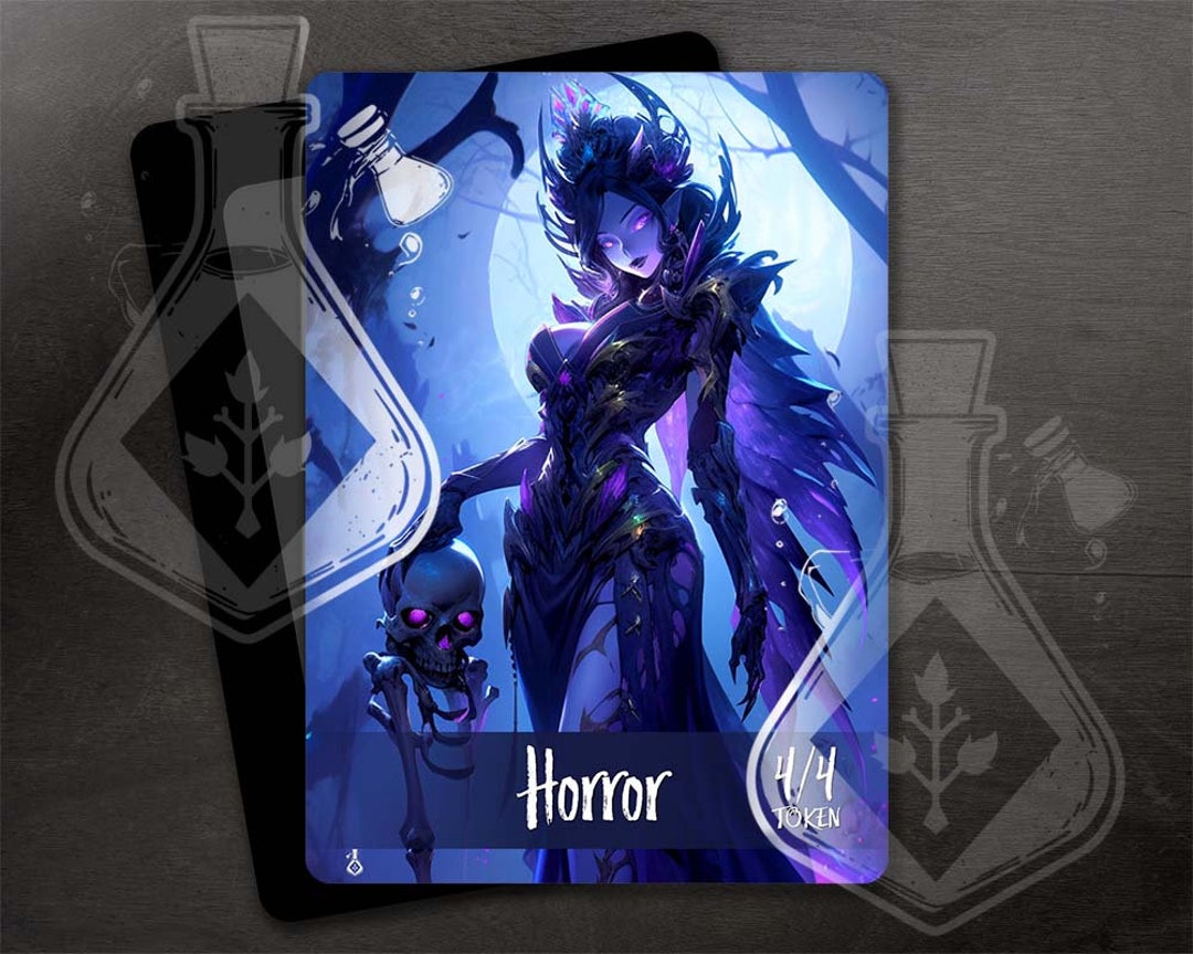 Horror Token for TCG Full Custom Art Gorgeous Waifu Cemetery Queen ...