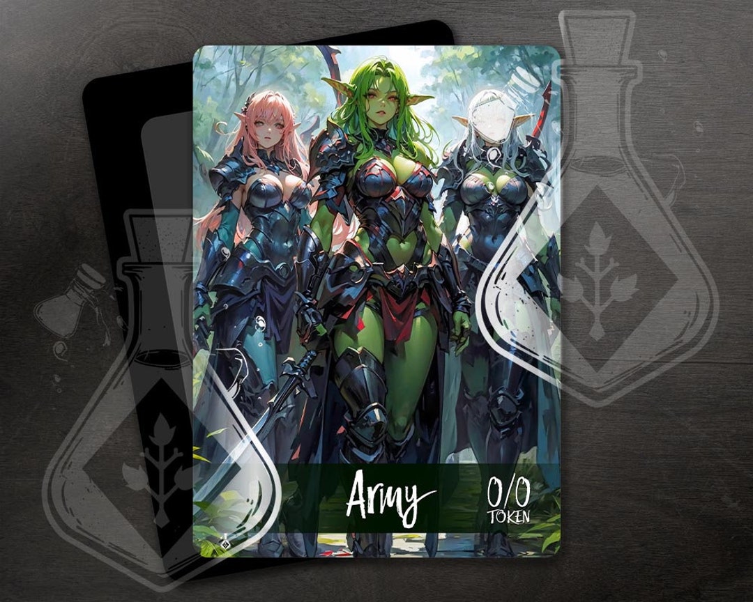 ARMY Token for TCG - Full Custom Art - Enchanting Elven Legion - Anime ...