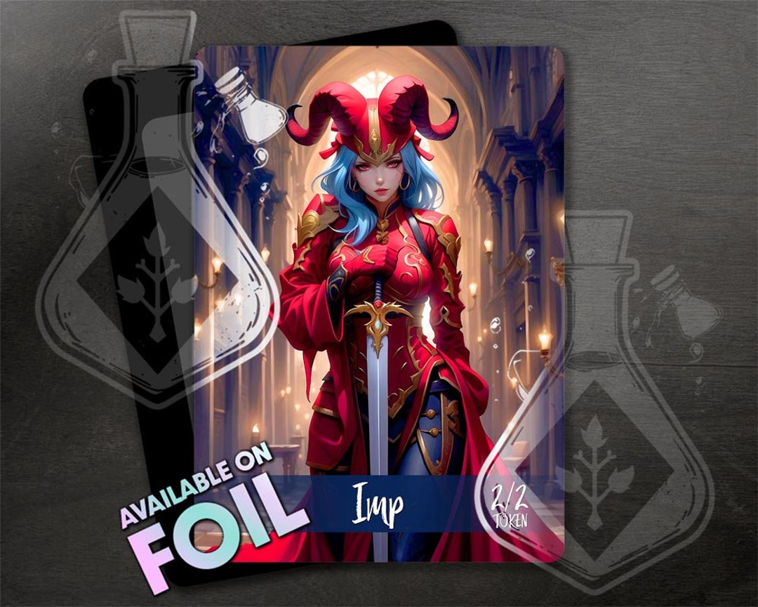 IMP Token for TCG - Full Custom Art - Vermilion Imp: Impishly Gorgeous ...