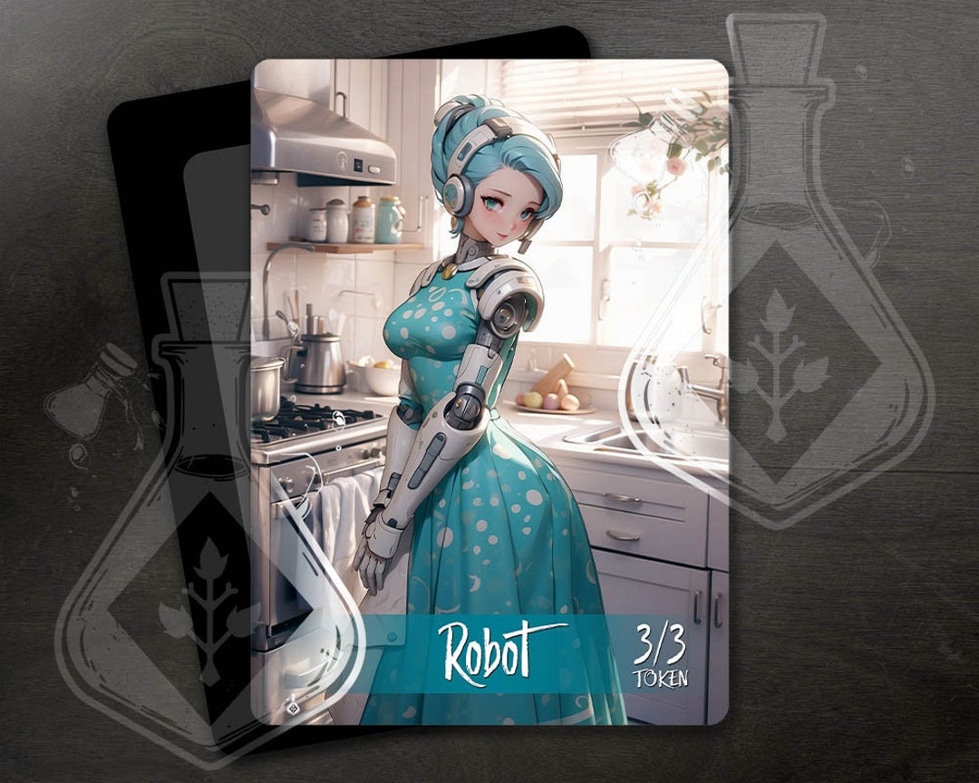 Robot Token for TCG - Full Custom Art - Anime Waifu - Futuristic ...