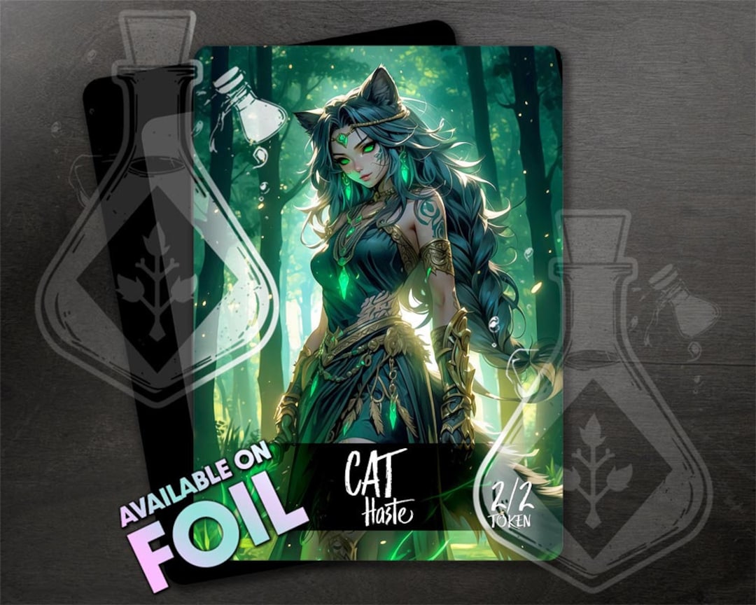 CAT Token With Haste for TCG - Full Custom Art - Anime Waifu ...
