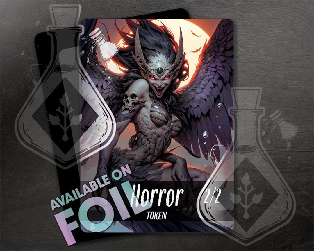 HORROR TOKEN 2/2 - Full Custom Art - Anime Waifu Token - Howling Demon ...