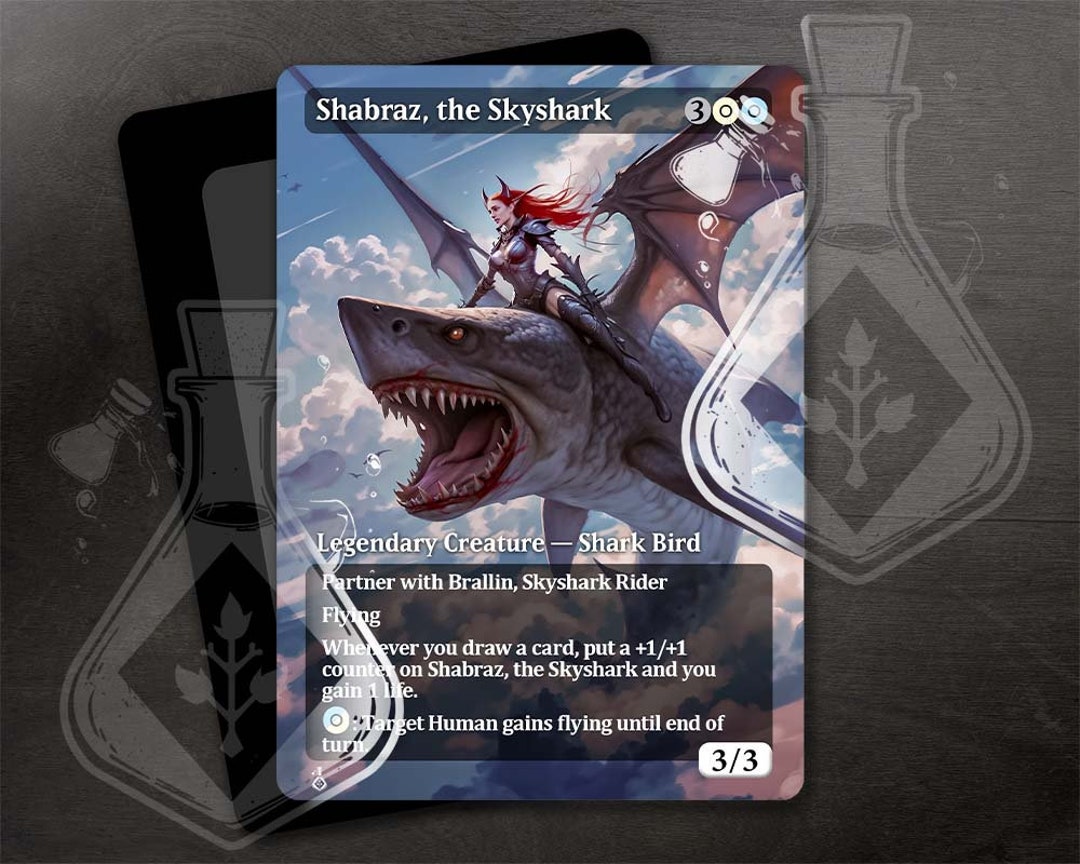 Shabraz, the Skyshark - Gorgeous Alternate Full Custom Art - Winged ...